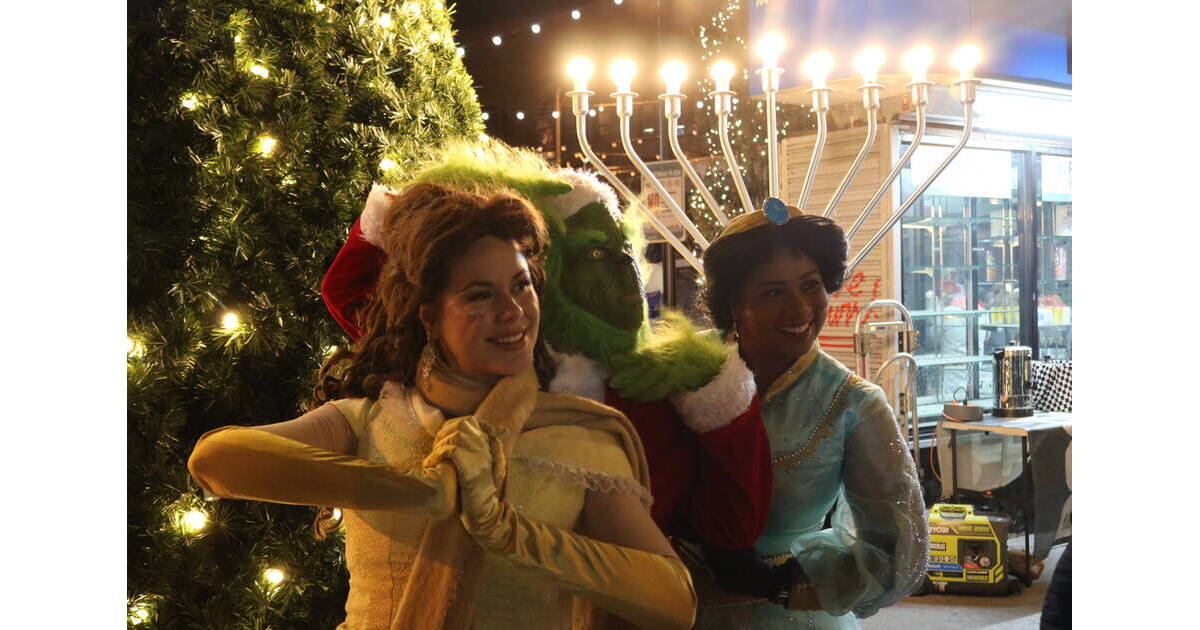 Jersey City's Historic Downtown SID Lights Christmas Tree, Menorah ...