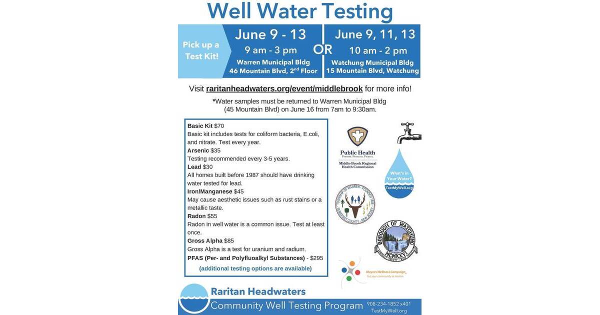 Ensure Safe Well Water: Join Warren NJ Testing Program | Warren, NJ ...