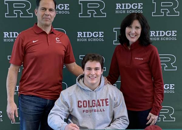 Ridge Football Player Andrew Taddeo Commits to Colgate U., is Named ...