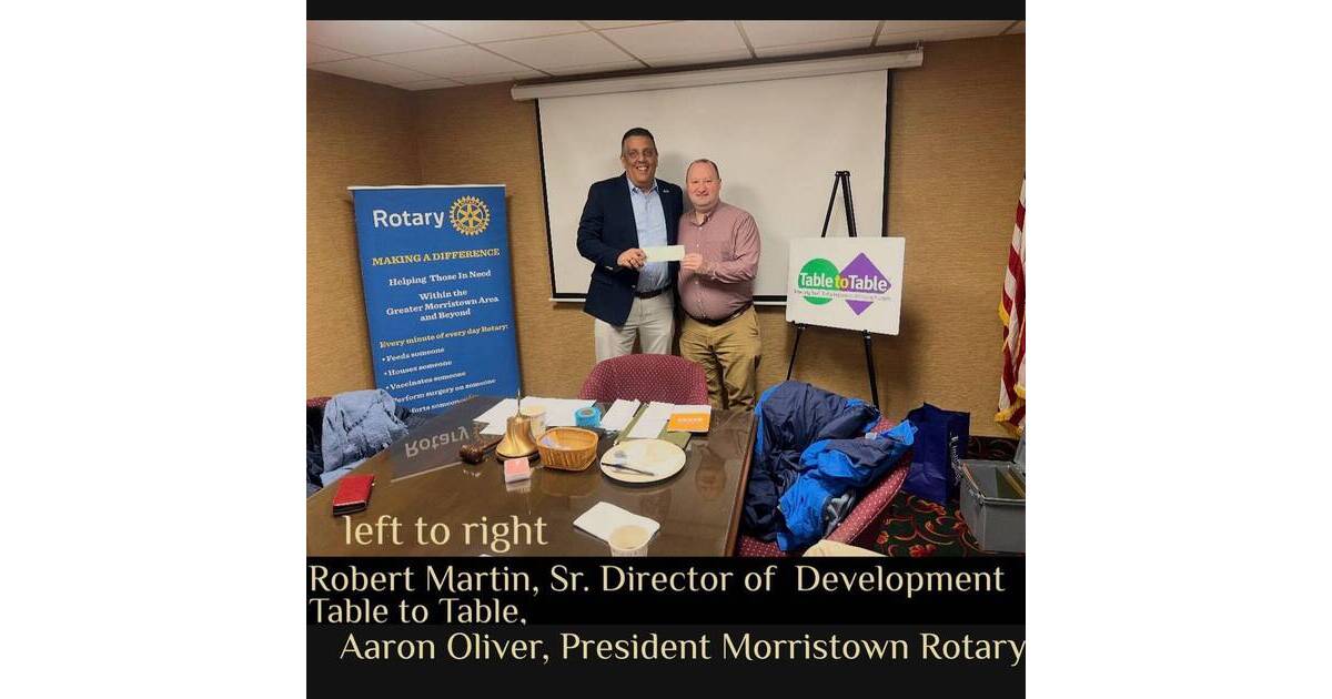 Morristown Rotary Awards $7,500 Grant to Table to Table to Expand “Food ...