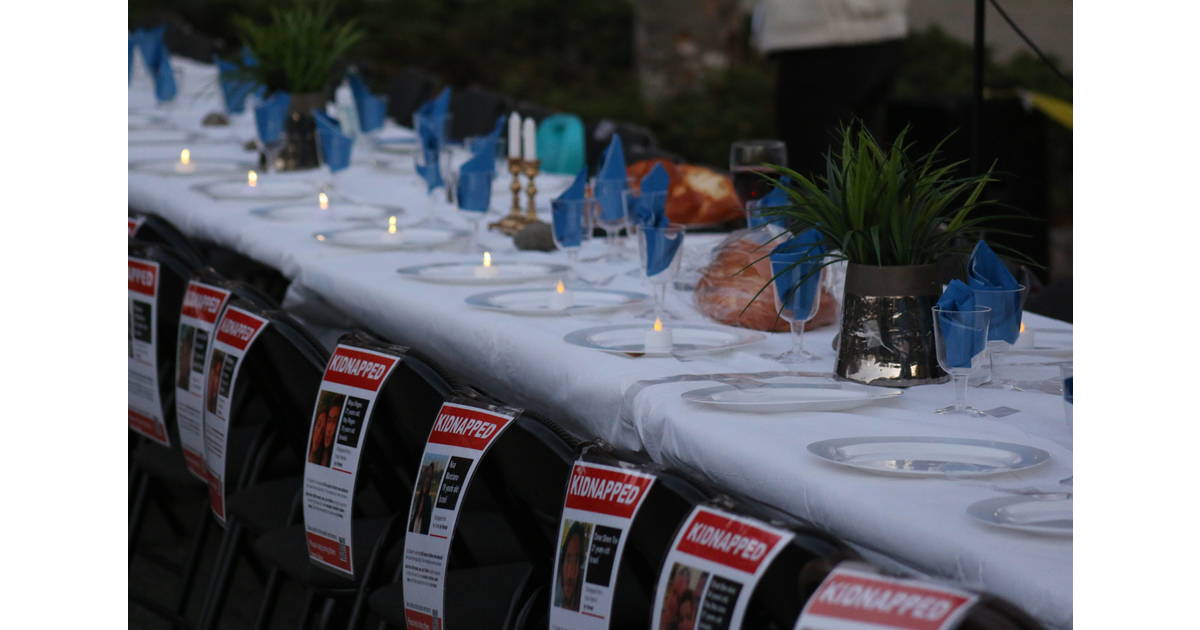 Empty Shabbat Table Gathering Held at Pine Brook Jewish Center on ...