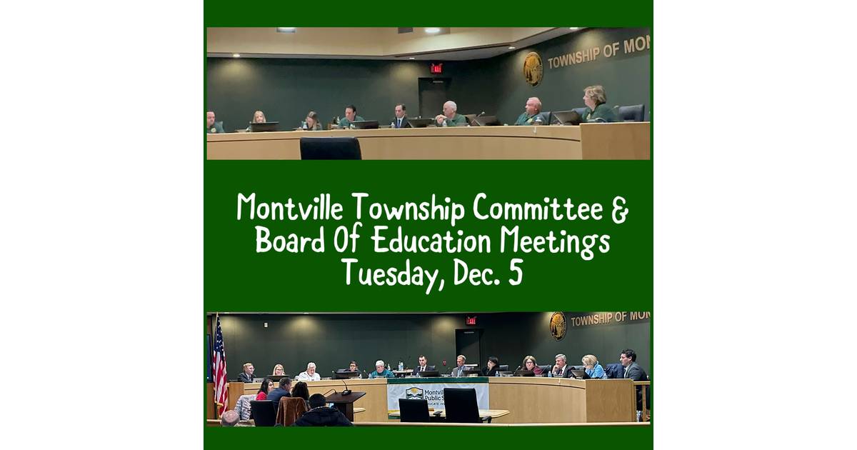 Tuesday Meeting Agendas: Montville Township Committee & Board of ...