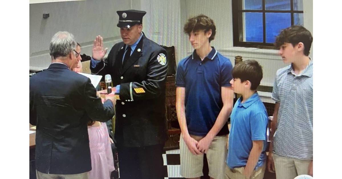 James Blair Sworn in as Madison's Fire Captain | Madison, NJ News ...