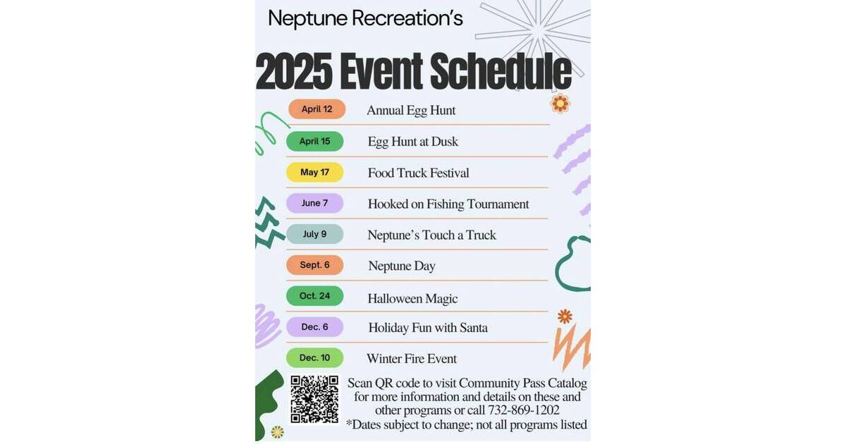 Neptune Township: Rec Calendar | Neptune/Neptune City, NJ News TAPinto ...