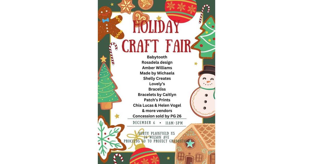 North Plainfield Holiday Craft Fair Supports Project Graduation | North ...
