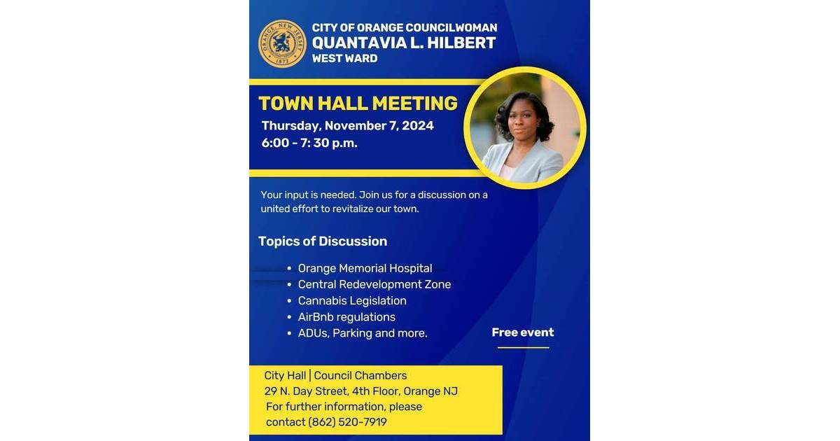 Orange Residents Invited to Attend Town Hall with Councilwoman ...