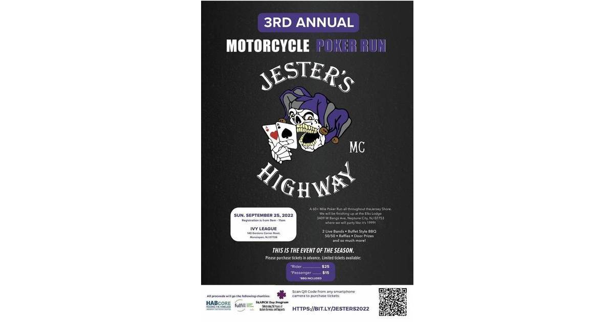 Jesters MC Highway Poker Run to Support HABcore, Fullfill and Autism ...