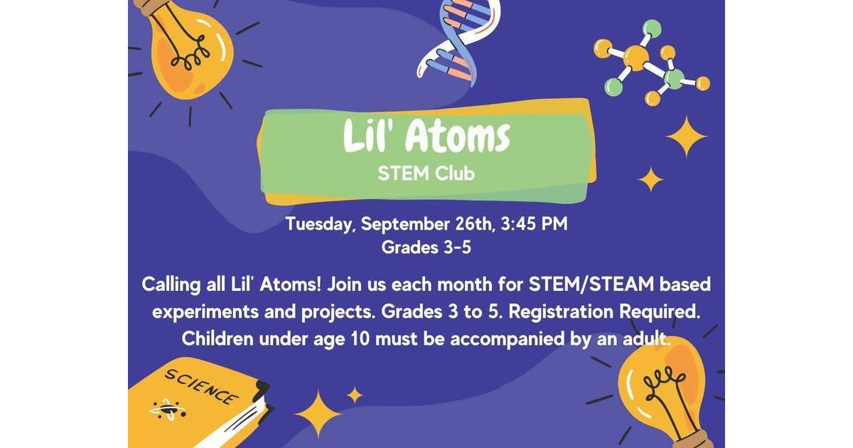 Lil’ Atoms STEM Club | Somers, NY News TAPinto Lil’ Atoms STEM Club | Somers, NY News TAPinto