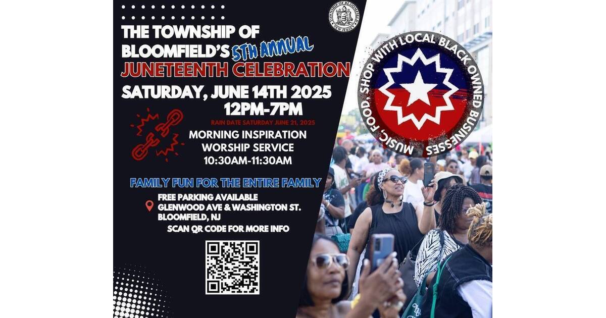 Join Bloomfield's Juneteenth Celebration on June 14th | Bloomfield, NJ ...