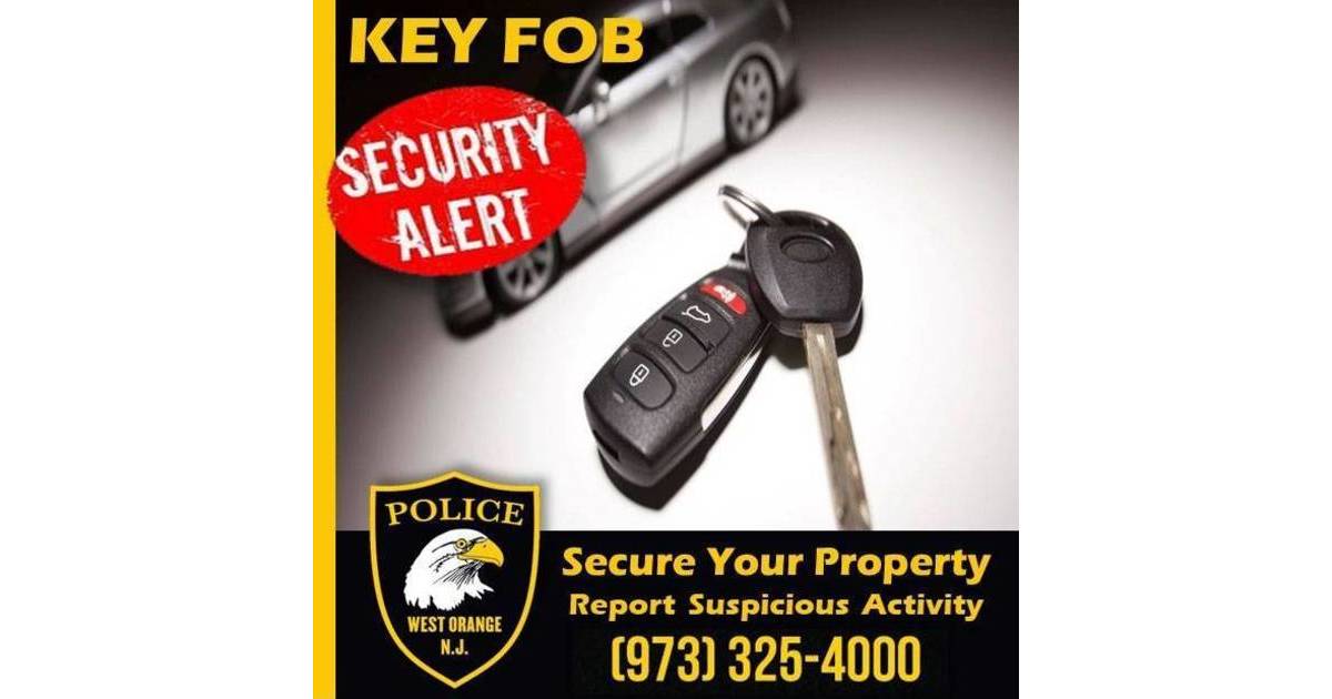 West Orange Police Department Reminds Residents To Secure Vehicle Key ...