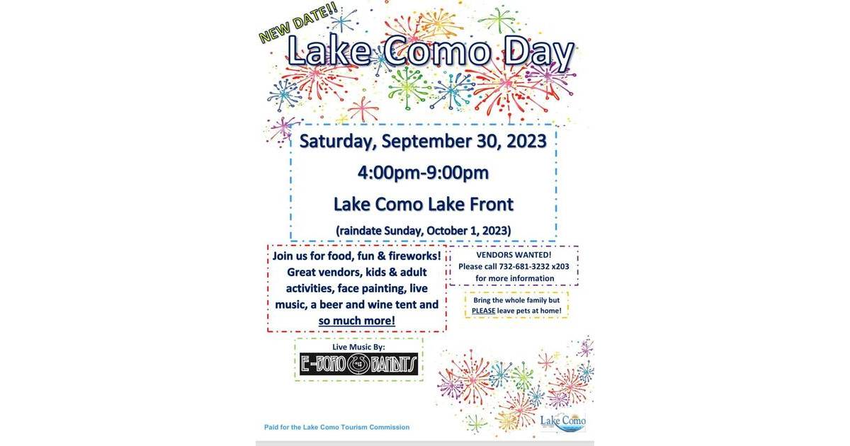 Lake Como Day Returns This Weekend | Belmar/Lake Como, NJ News TAPinto ...