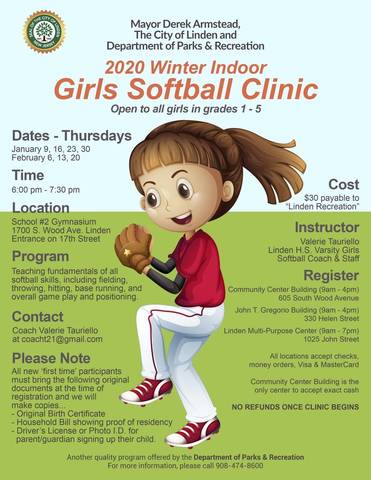 Registration Now Open for 2020 Winter Indoor Girls Softball Clinic ...
