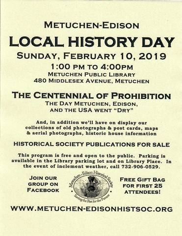 Metuchen-Edison Historical Society Celebrates Local History Day | TAPinto