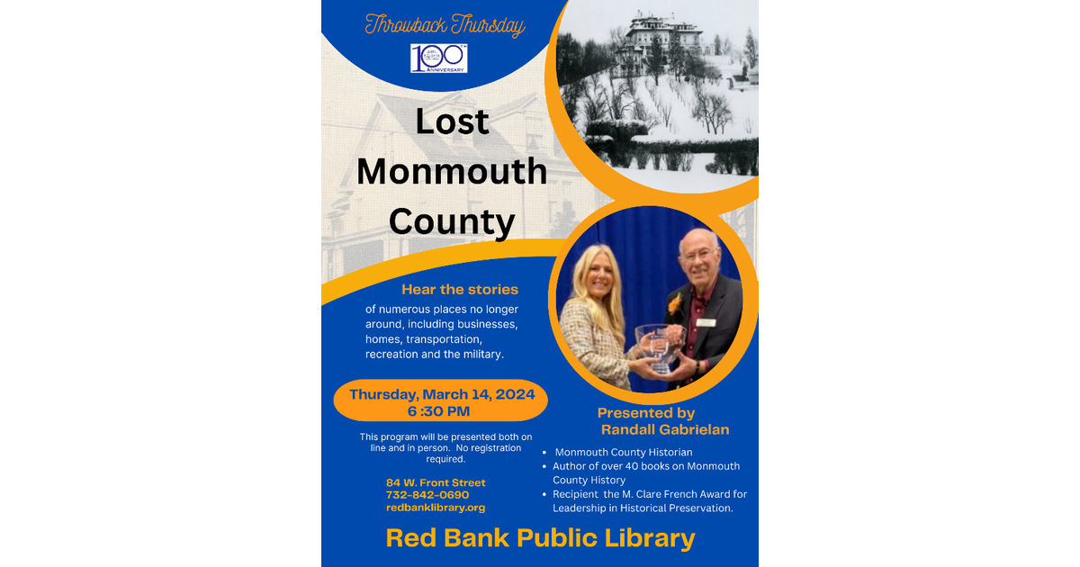 March 11 - Weekly Newsletter - Red Bank Public Library | Red Bank, NJ ...