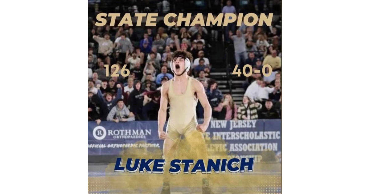 Roxbury's Luke Stanich Wins State Wrestling Championship | Roxbury, NJ ...