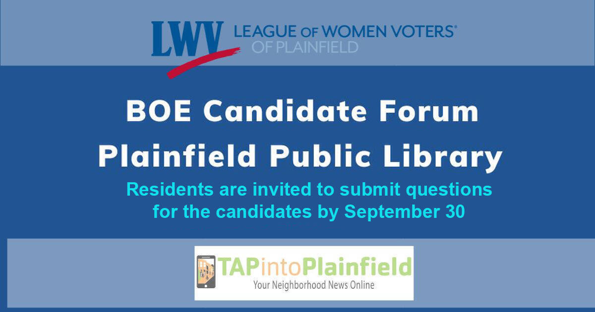 League of Women Voters of Plainfield to Host In-Person BOE Candidate ...