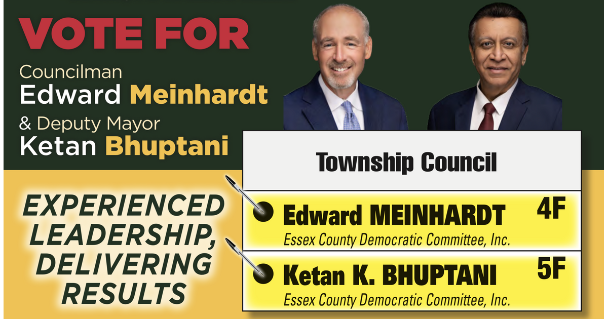 Meinhardt and Bhuptani Endorsed by Livingston PBA | Livingston, NJ News ...