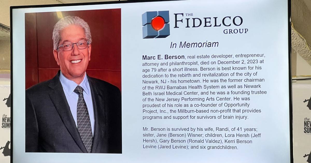 Prominent Newark Real Estate Developer Marc E. Berson Remembered ...