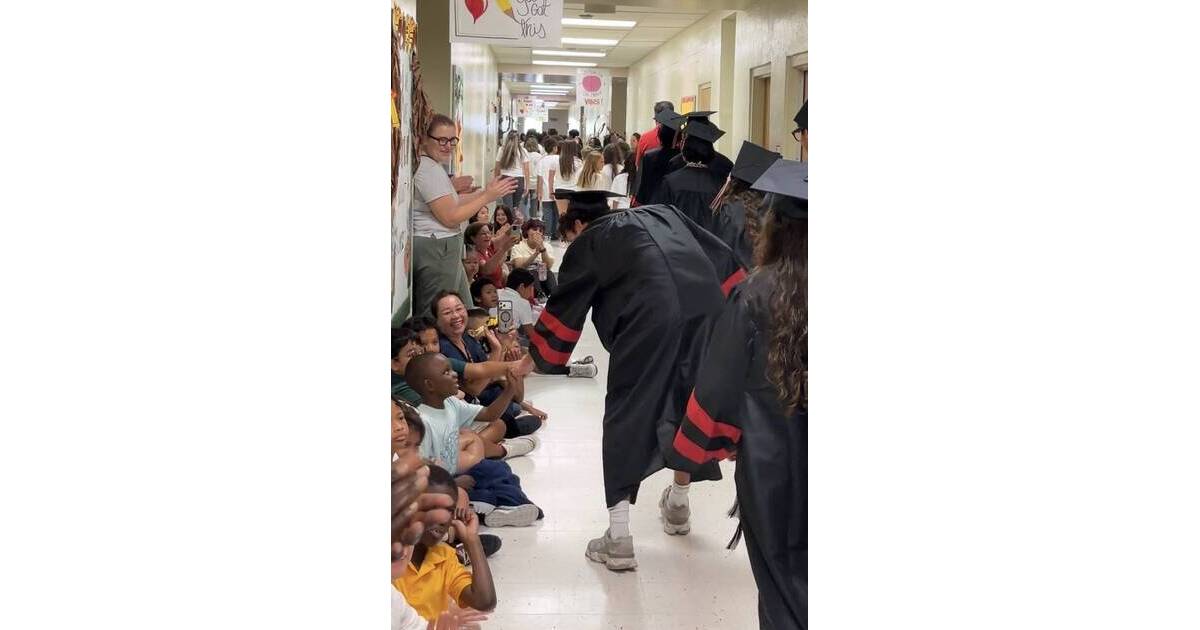 High School Seniors in Coconut Creek Graduate, Walk Their Elementary ...