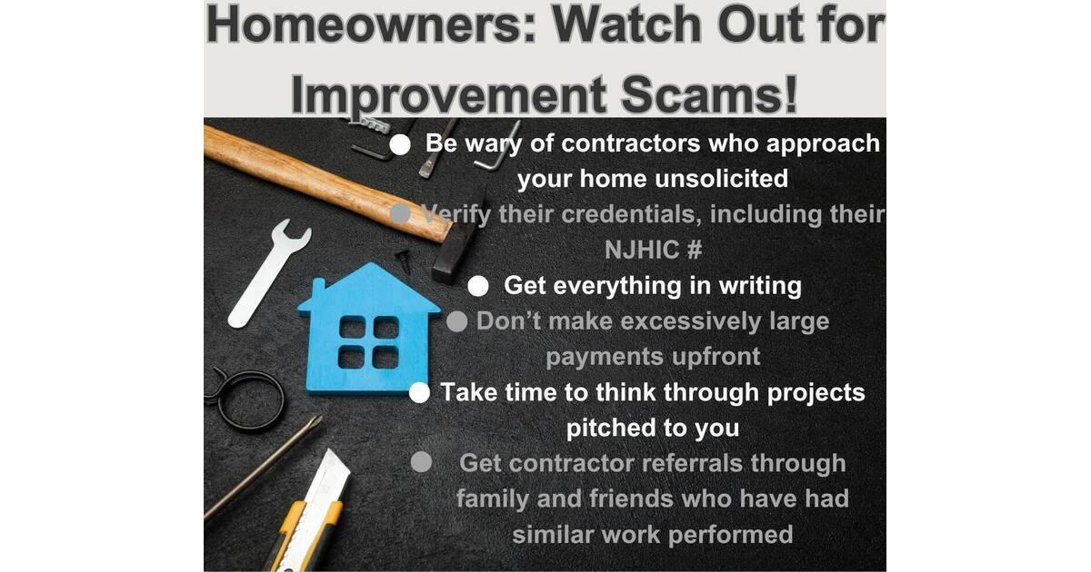 Montville Residents Urged to Be on the Alert for Home Improvement Scams ...