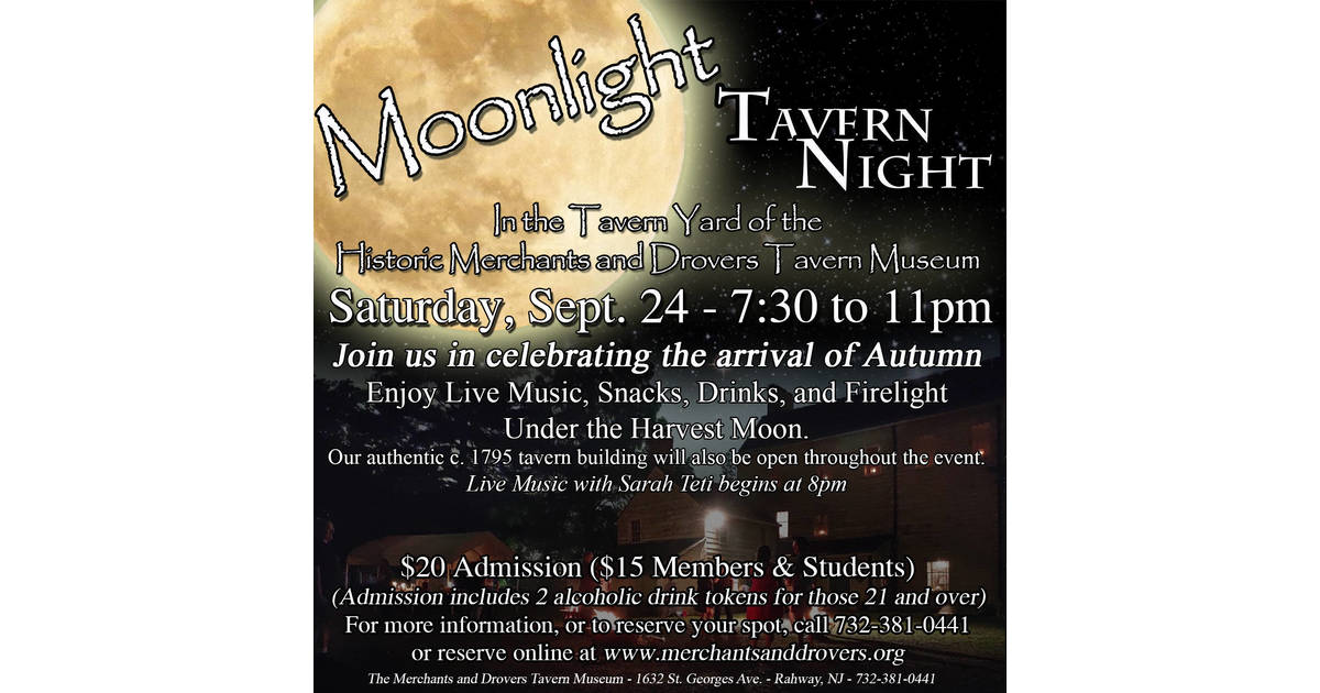 2nd Annual Moonlight Tavern Night at Merchants and Drovers on Sept. 24 ...