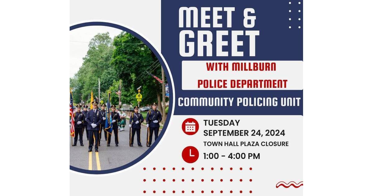 Millburn's New Community Policing Unit's Meet & Greet on Tuesday ...