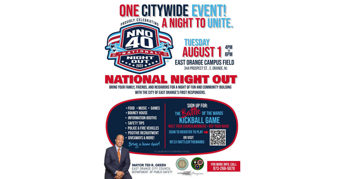 August kicks off with Citywide National Night Out Event at East Orange ...
