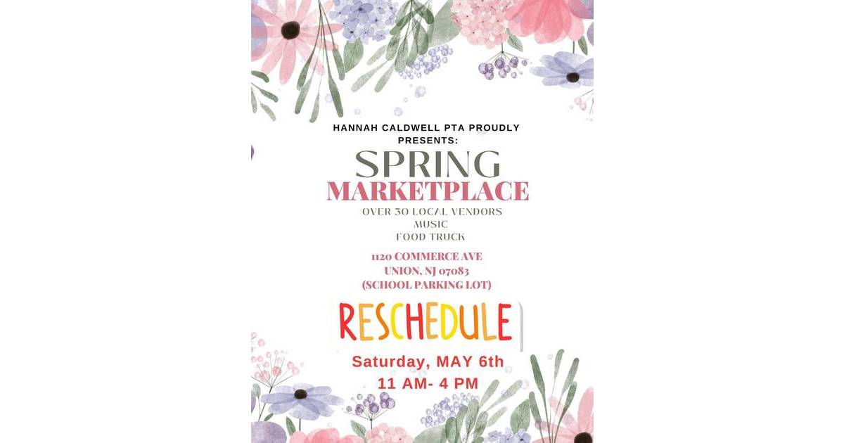Spring Marketplace at Hannah Caldwell School -- RESCHEDULED TO MAY 6 ...