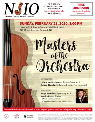 NJIO Showcases Masters of the Orchestra with Concert on Sunday, Feb. 23 ...