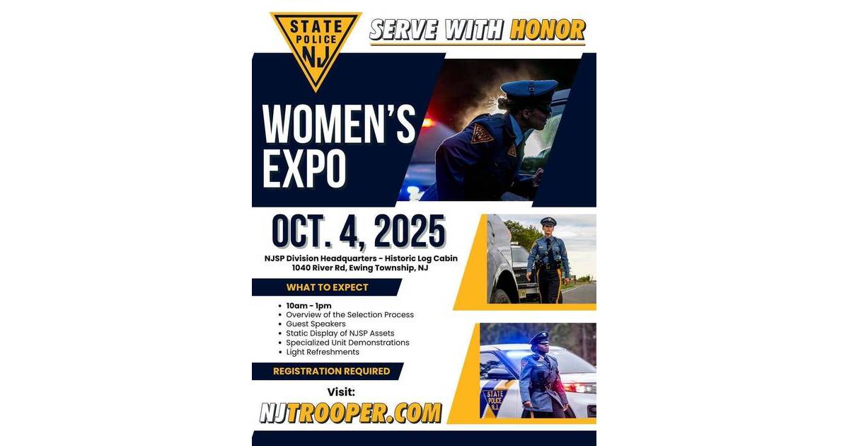 NJ State Police to Host Expo on October 4th for Women Interested in a ...