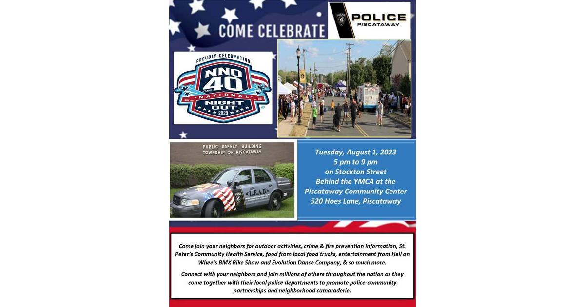 Piscataway Police to Host 40th National Night Out August 1 | Piscataway ...