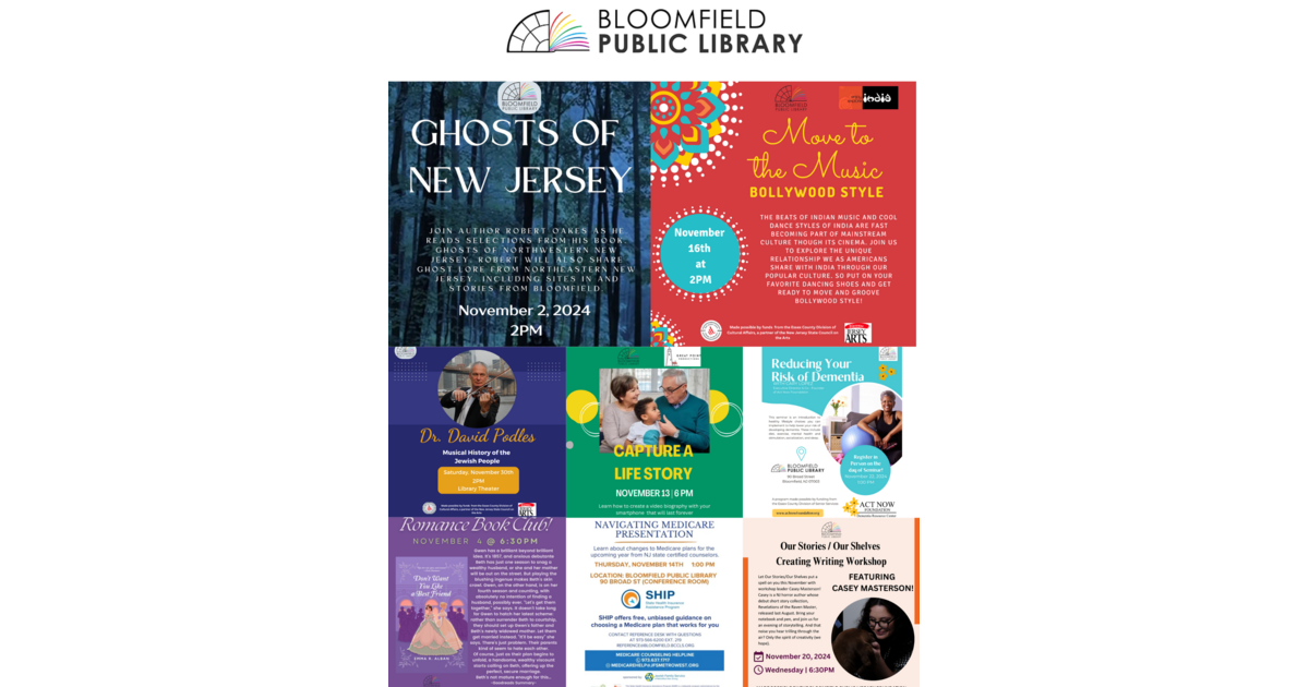Check Out the November Events at Bloomfield Public Library | Bloomfield ...