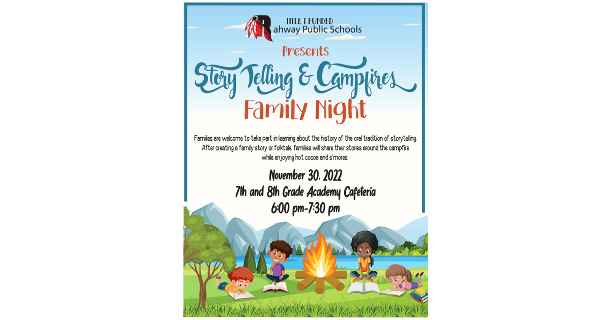 Family Night this Wed. at Rahway Academy: Storytelling and Campfire ...