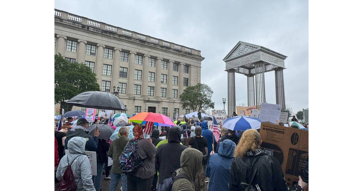 'No Kings Day' Protest Brings Hundreds to State House in Trenton ...