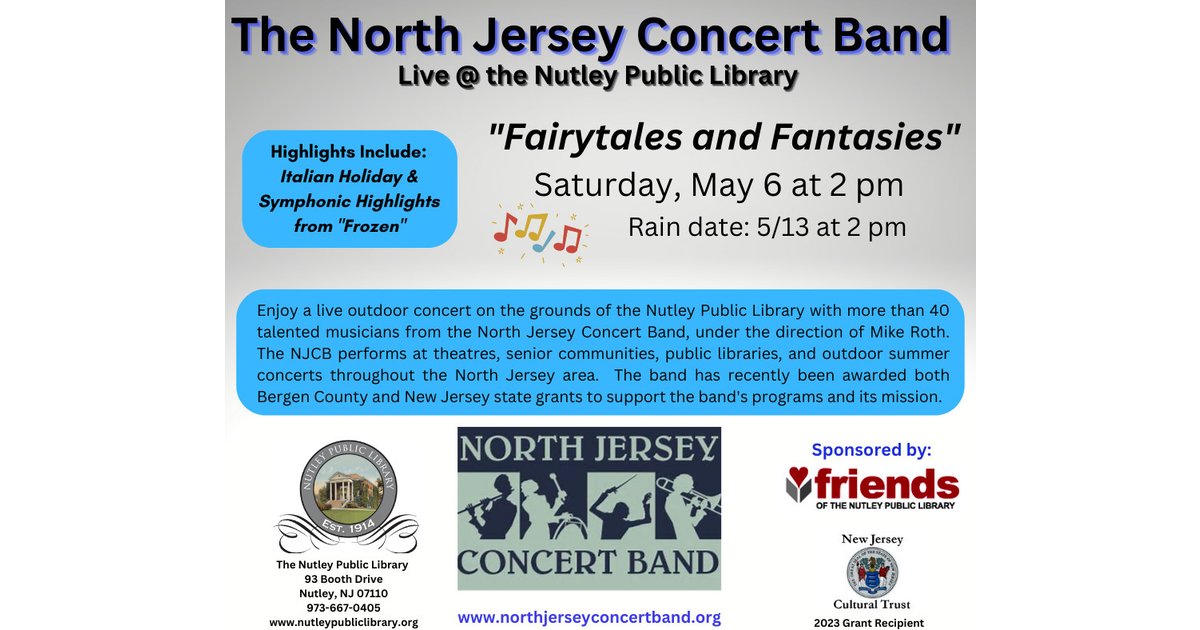 The North Jersey Concert Band Live @ the Nutley Public Library | Nutley ...