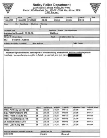 Reports Indicate Two Minute Nutley Police Department Response To ...