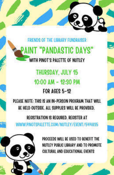 Support the Friends of the Nutley Public Library with Pinot's Palette ...