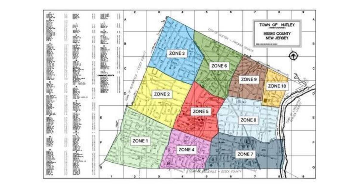 Nutley Garbage Container Collection Program Schedule - Zone 9 | Nutley ...