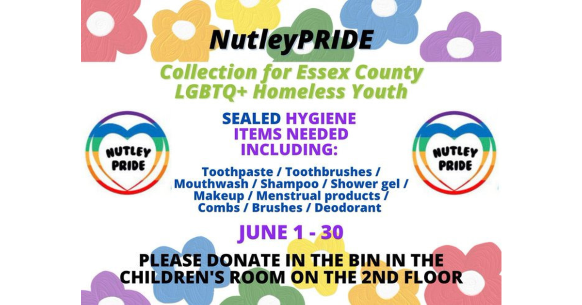 Nutley Pride Drive to Support LGBTQ+ Youth Continues at Public Library ...