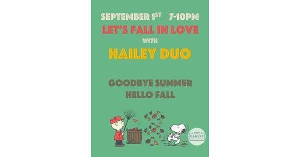 Goodbye Summer, Hello Fall with Hailey Duo at Nutley's Oakley Tonight ...
