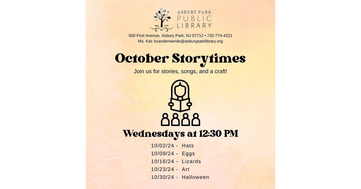 Asbury Park Public Library Unveils October Events for All Ages | Asbury ...
