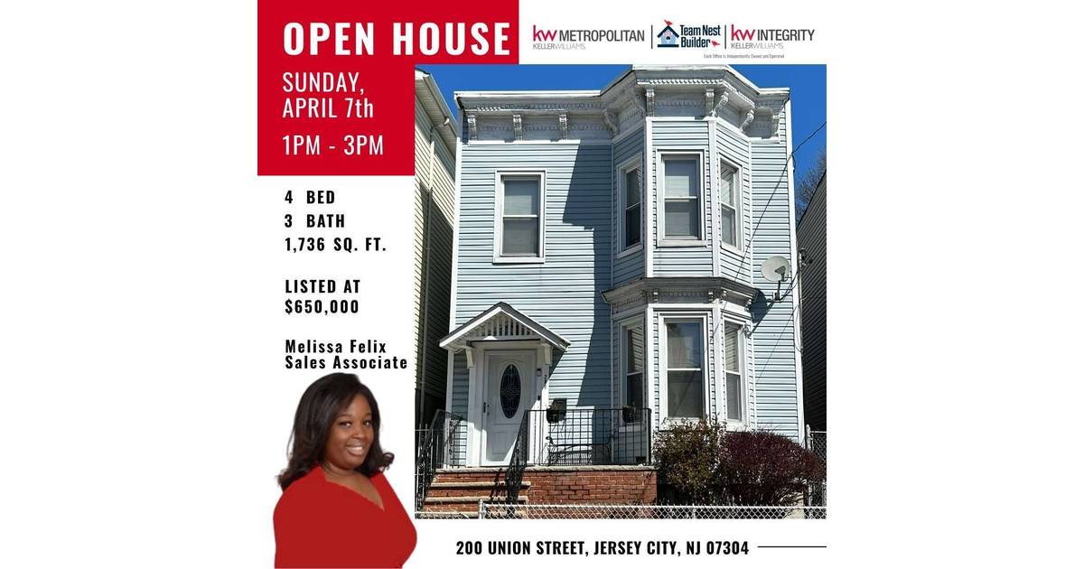 Open House Sunday April 7th 1pm-3pm at 200 Union St. Jersey City, NJ ...