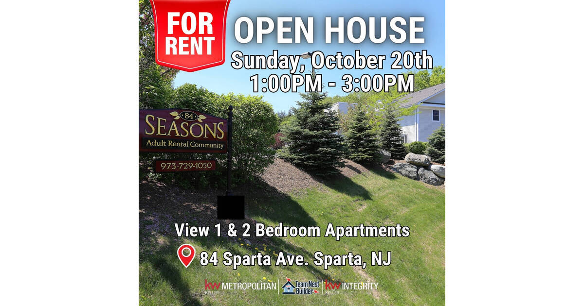 OPEN HOUSE! View 1 & 2 Bedroom 55+ Rental Units at Seasons of Sparta ...