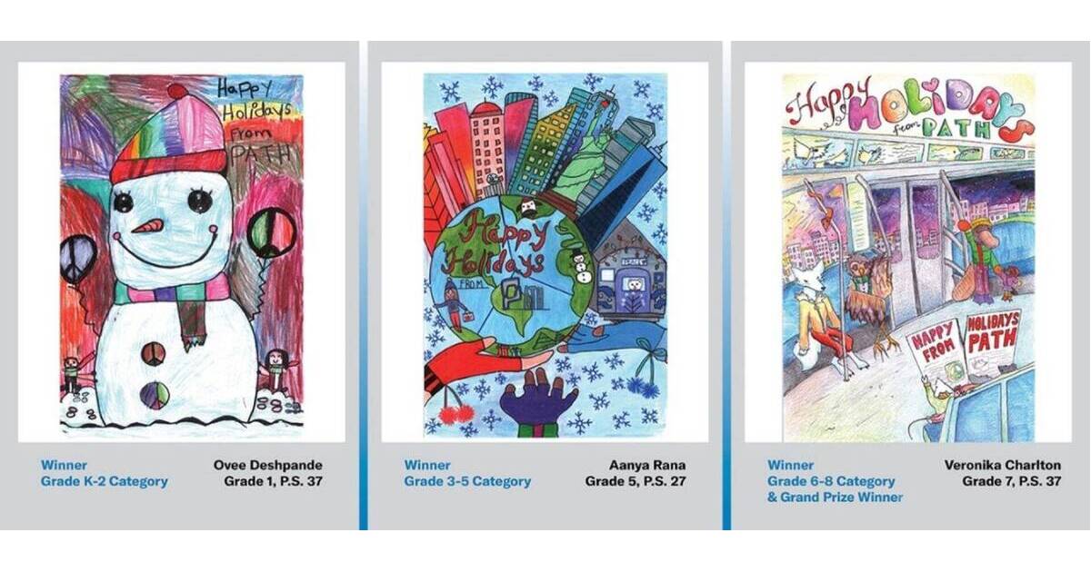 PATH Train Unveils Student Holiday Poster Winners | Jersey City, NJ ...