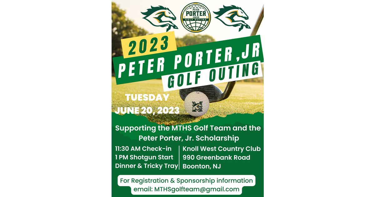 JOIN IN: MTHS Peter Porter, Jr. Golf Outing to be Held June 20 ...