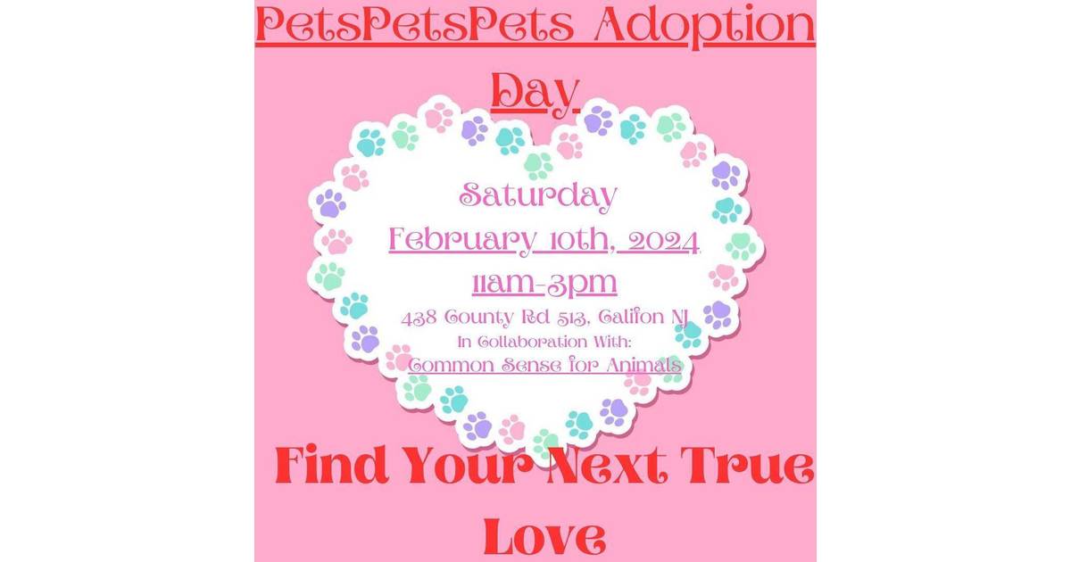 Pets, Pets, Pets, of Califon to host Valentine's Day adoption event on ...