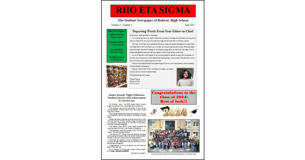 Rahway High School Releases Final Issue of 2023-2024 School Newspaper ...