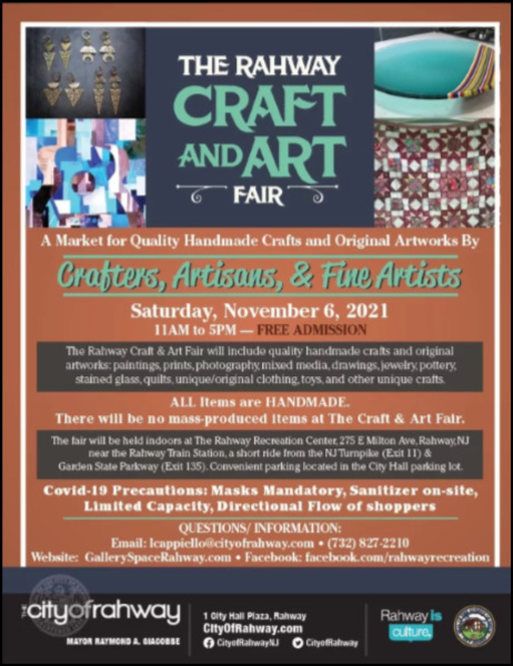 Rahway Craft and Art Fair Set for Nov. 6 | Rahway, NJ News TAPinto