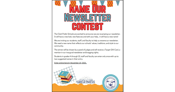 Clark Public School District Announces 'Name Our Newsletter' Contest ...