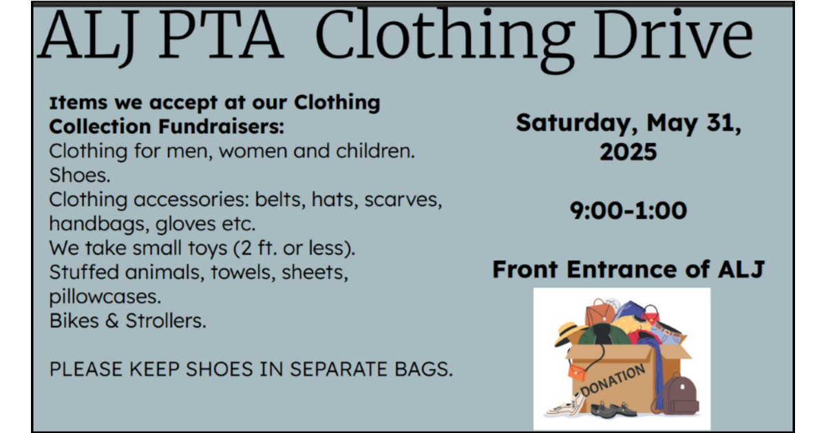 Clark's ALJ PTA Holding Clothing Drive on May 31 | Clark, NJ News ...